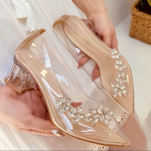 Shoes | Clear Princess Heels With Sparkle Detail | Poshmark
